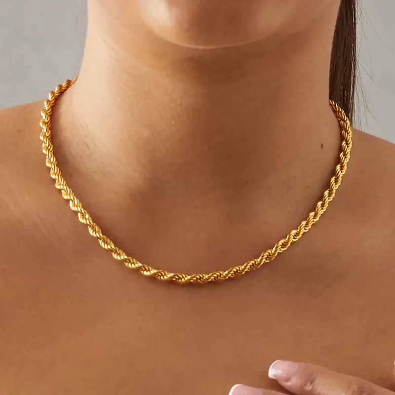 GYRO. | 5MM Gouden Rope Ketting 18K – LAVINDREY