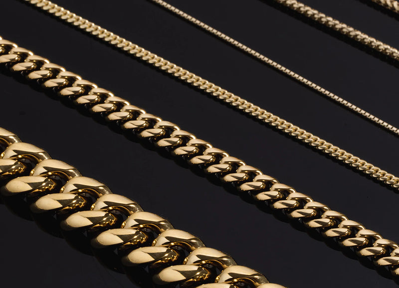 KINGSLEY. | Gouden Platte Magnum Koning-ketting met Diamanten 18K ...